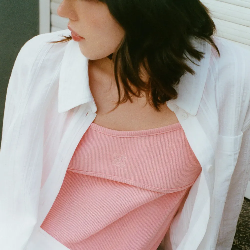 [유니PICK] 골지 엠브로이더리 슬리브리스 티셔츠 SA_Z252MSM205 - 감도 깊은 취향 셀렉트샵 29CM