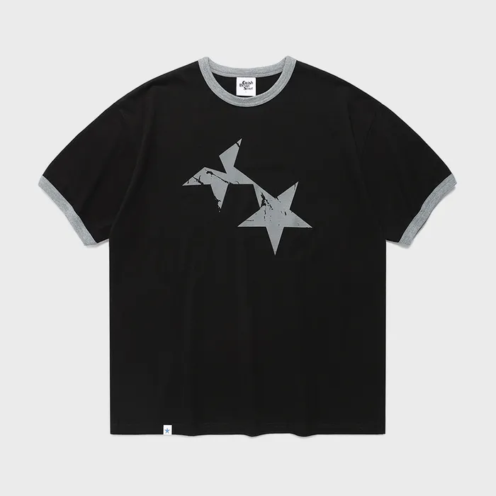 TWIN STAR RINGER SS TEE BLACK(CV2FMUT549A) - 감도 깊은 취향 셀렉트샵 29CM