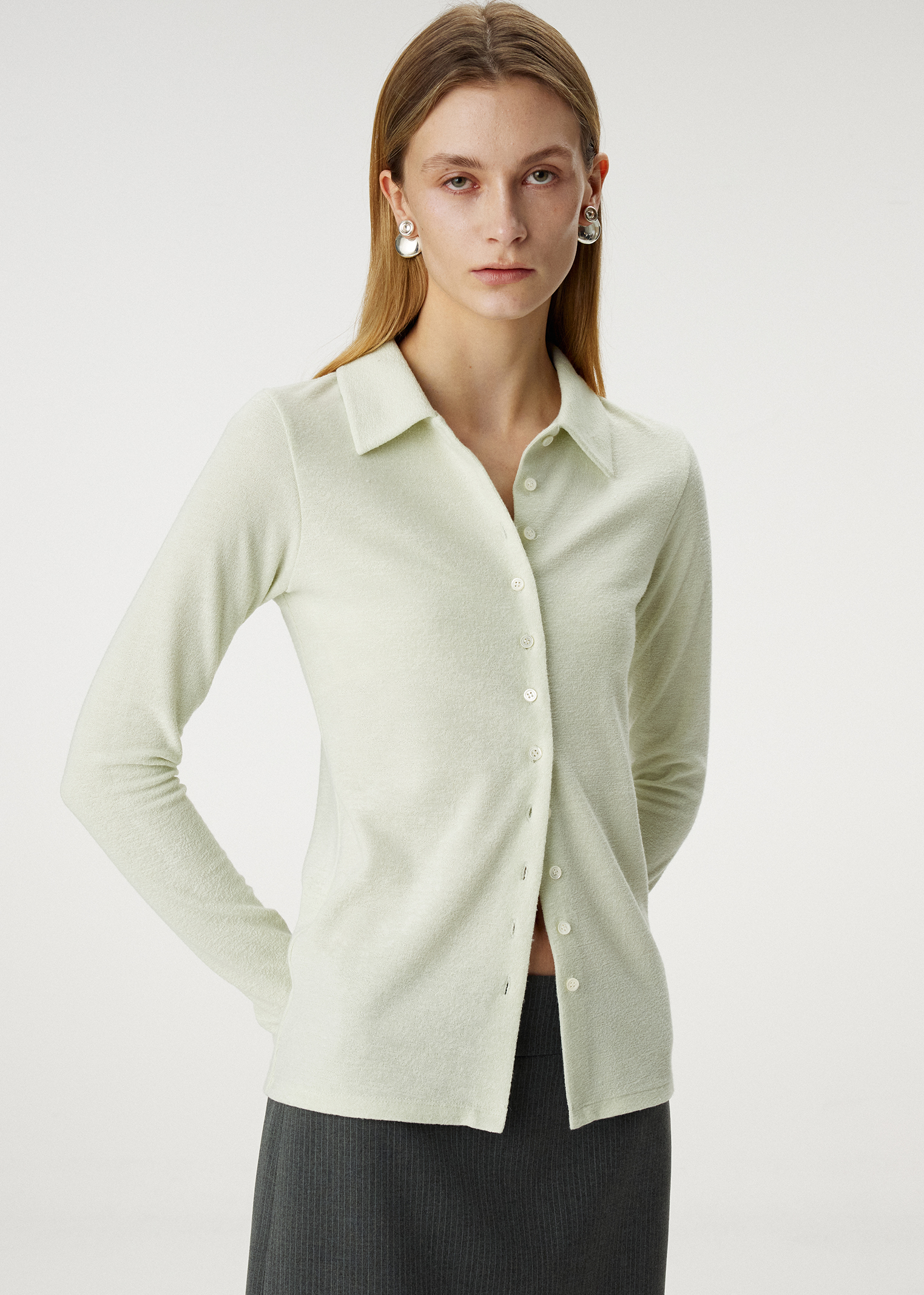 Easy Button Down Collar Top, Mint - 감도 깊은 취향 셀렉트샵 29CM