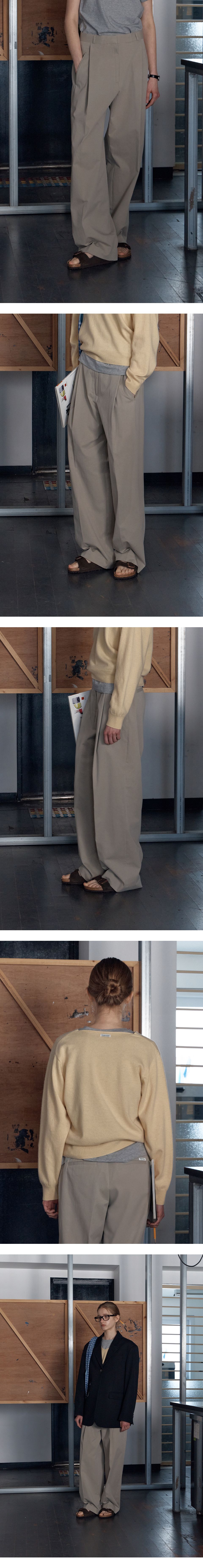 [4/18 순차 발송] 6th / cotton slacks - beige khaki - 감도 깊은 취향 셀렉트샵 29CM