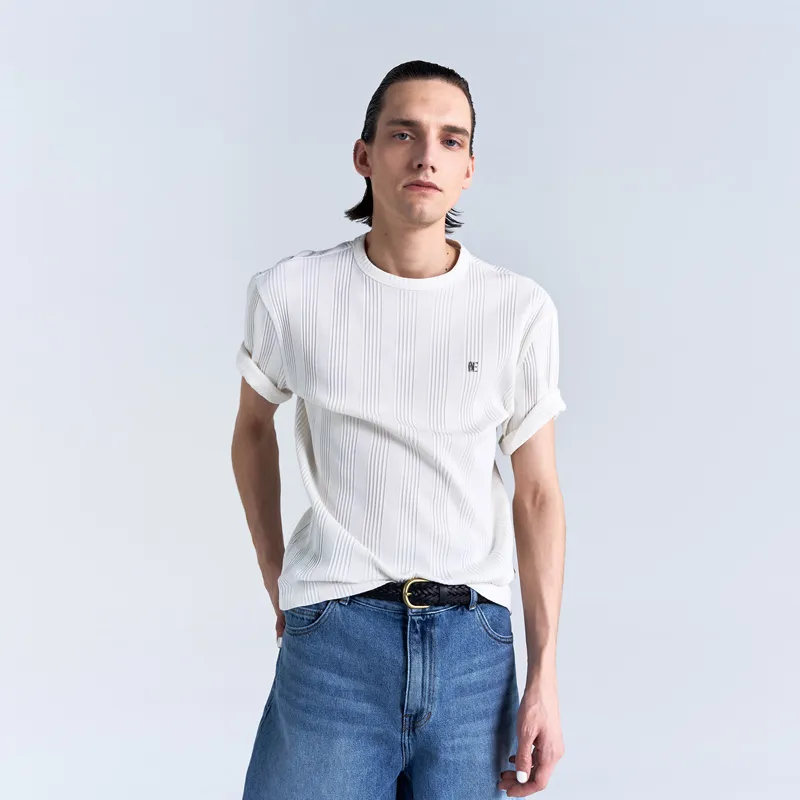 LOGO RIBBED T-SHIRT - WHITE - 감도 깊은 취향 셀렉트샵 29CM