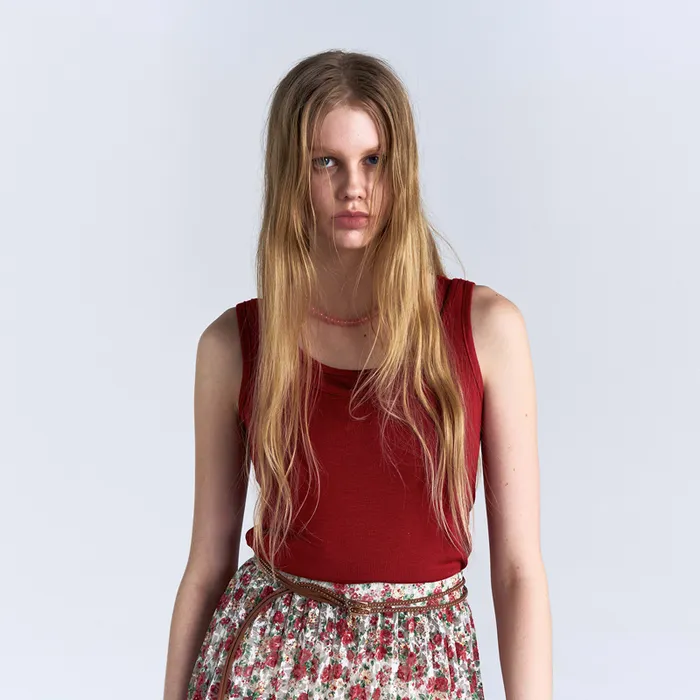 W LAYER SLEEVELESS TOP - RED - 감도 깊은 취향 셀렉트샵 29CM