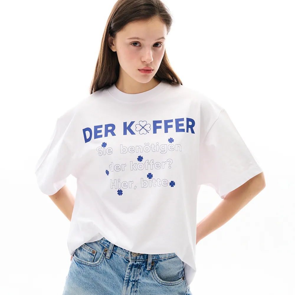 LETTERING CLOVER T [WH-BL] - 감도 깊은 취향 셀렉트샵 29CM