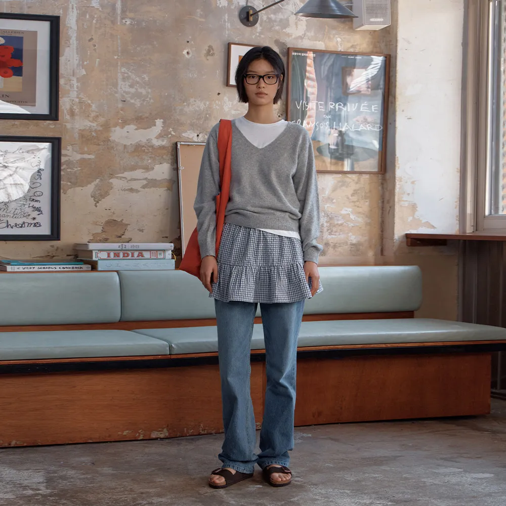 3rd / mellow check mini skirt - ivory blue - 감도 깊은 취향 셀렉트샵 29CM