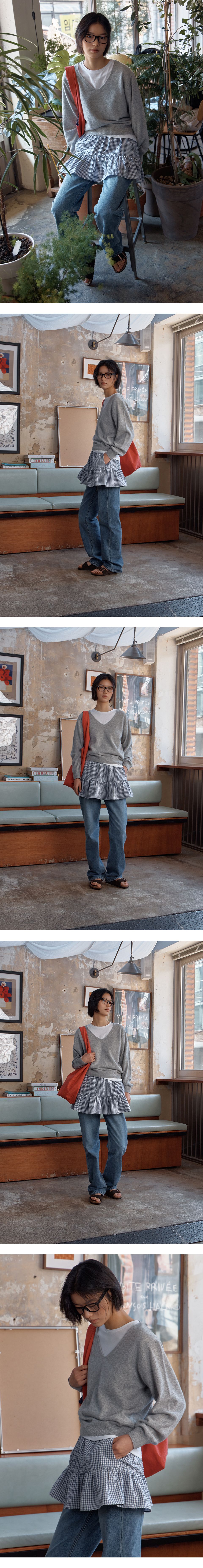 3rd / mellow check mini skirt - ivory blue - 감도 깊은 취향 셀렉트샵 29CM