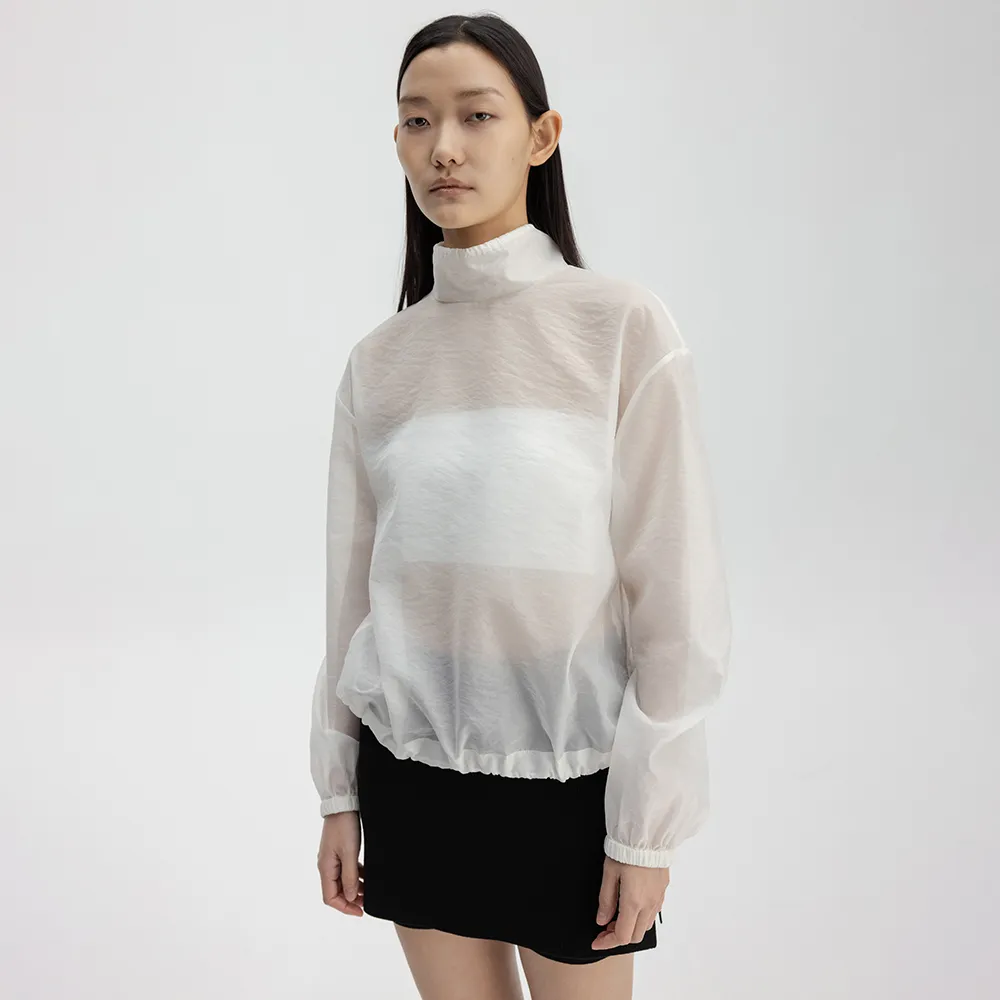 SEE-THROUGH DRAWSTRING TOP (WHITE) - 감도 깊은 취향 셀렉트샵 29CM