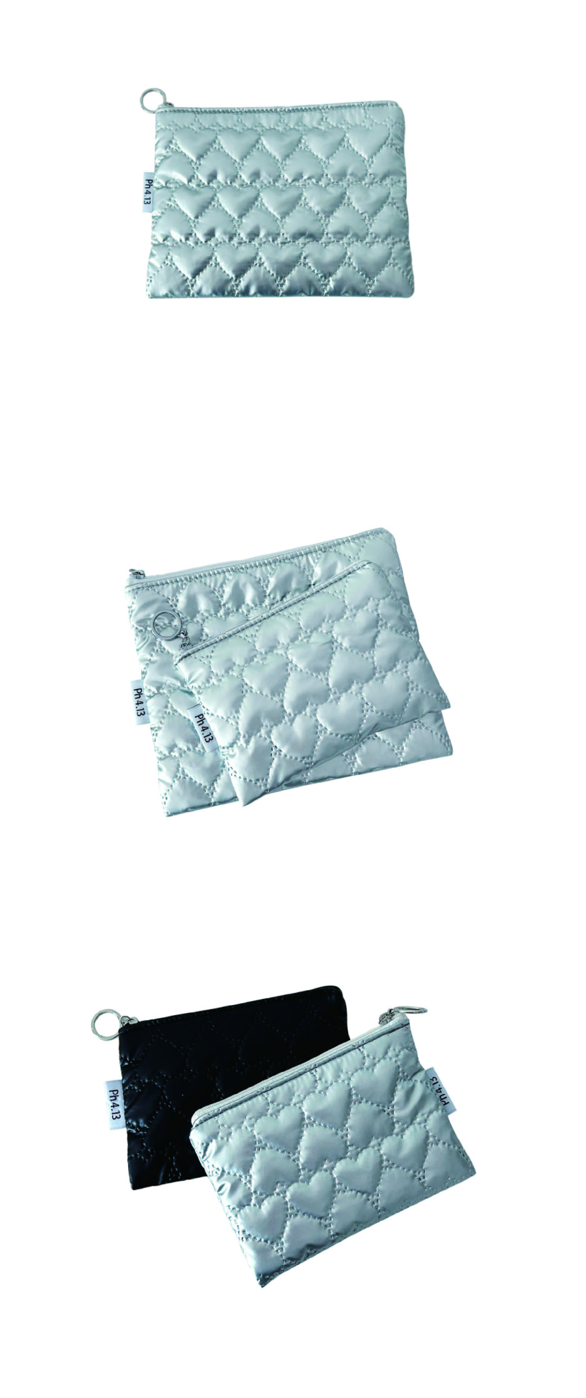 Heart Quilted Pouch (하트 퀼팅 파우치) silver - 감도 깊은 취향 셀렉트샵 29CM