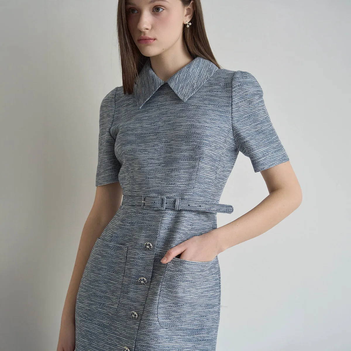 25SS 칼라 115 원파인데이 파르페 트위드원피스 블루 - 감도 깊은 취향 셀렉트샵 29CM