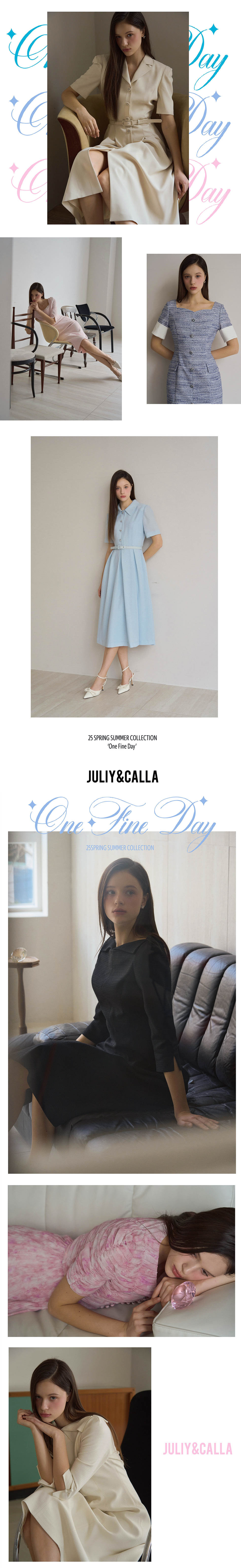 25SS 칼라 111 원파인데이 트윙클 플리츠 트위드 원피스 핑크 - 감도 깊은 취향 셀렉트샵 29CM