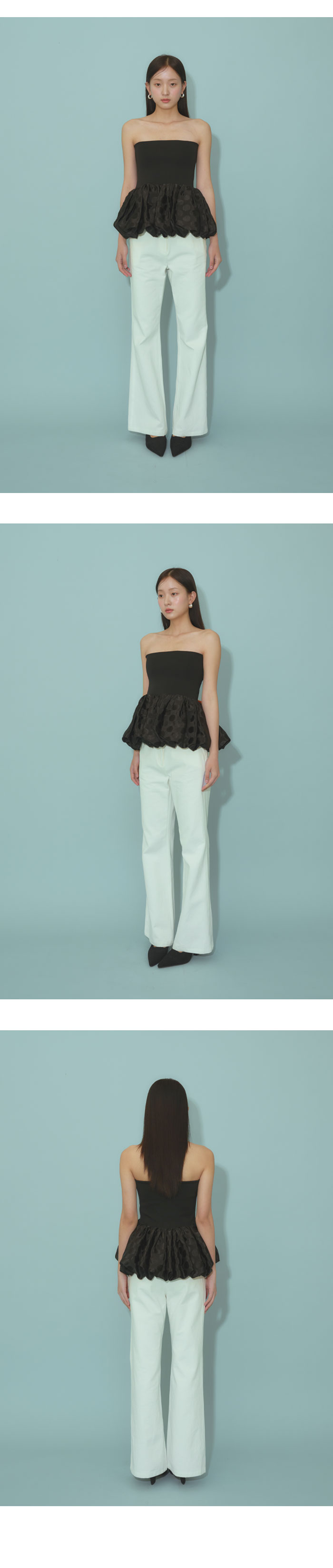 DOT BALLOON TUBE TOP-BLACK - 감도 깊은 취향 셀렉트샵 29CM