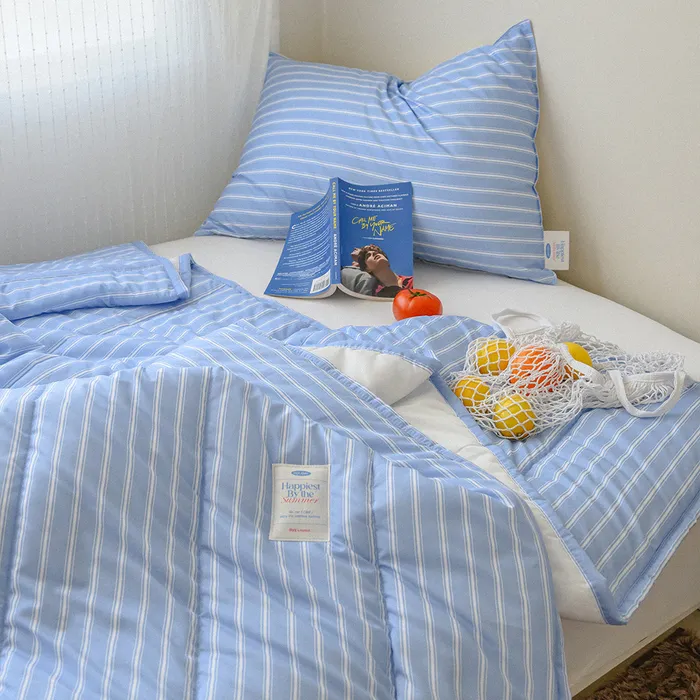 [29CM 단독/풀세트] 칠 스트라이프 듀라론 냉감 여름 누비이불패드세트 SS/Q 5컬러 - 감도 깊은 취향 셀렉트샵 29CM