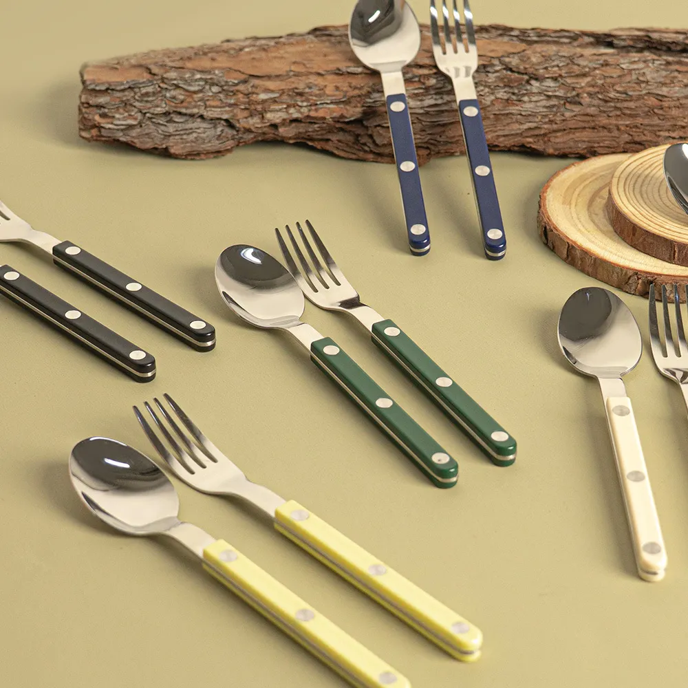 티니블랑 레브 컬러 핸들 커트러리 1인 디저트세트 2P (7 color) - 감도 깊은 취향 셀렉트샵 29CM