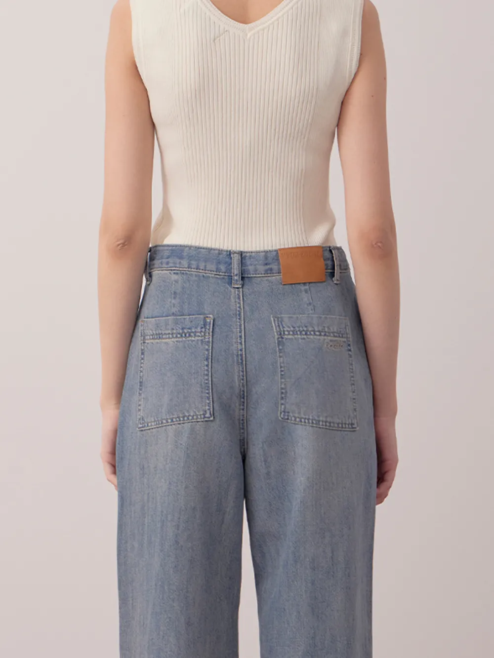 [강문경PICK] 29cm 단독 - Embroidery Point Semi-Wide Denim Pants (SB) - 감도 깊은 취향 셀렉트샵 29CM