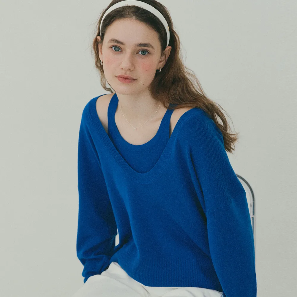 [SET] 헤이즐 레이어드 나시티 니트 세트_4color - 감도 깊은 취향 셀렉트샵 29CM