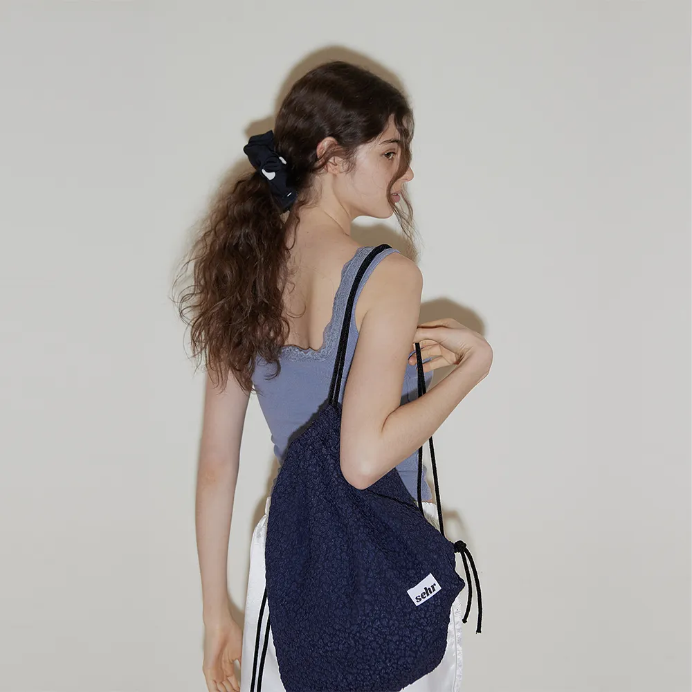 Wrinkle Leopard String Bag (Navy) - 감도 깊은 취향 셀렉트샵 29CM