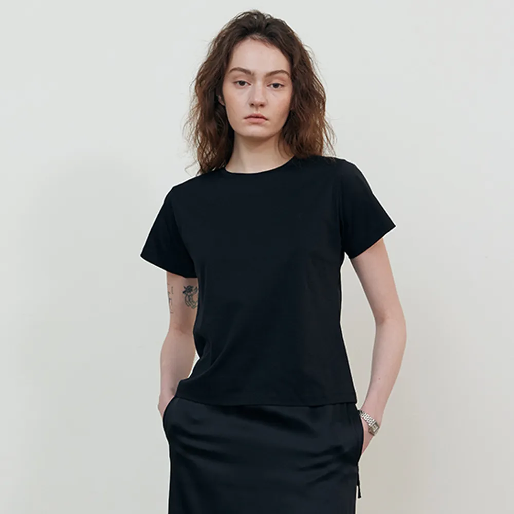 Silket cotton half t-shirt_BLACK - 감도 깊은 취향 셀렉트샵 29CM