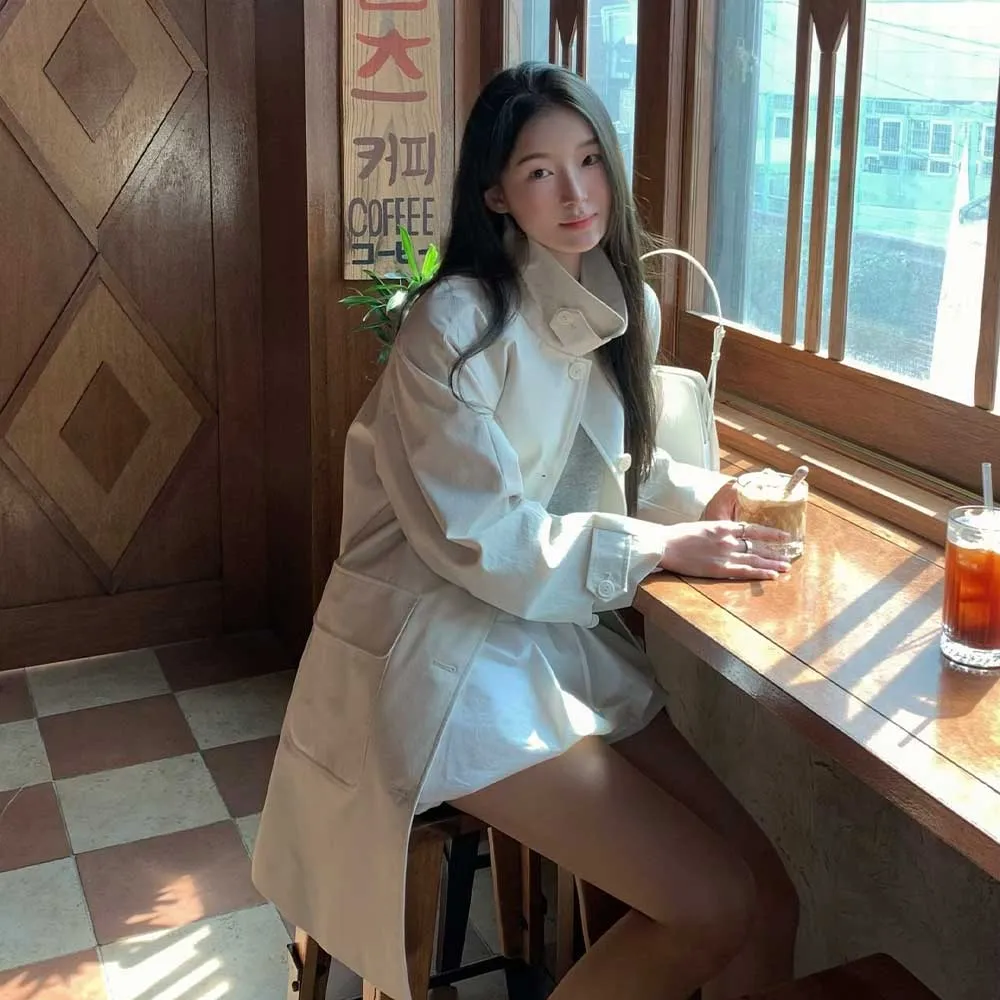 하프 트렌치 코트 (CREAM) - 감도 깊은 취향 셀렉트샵 29CM