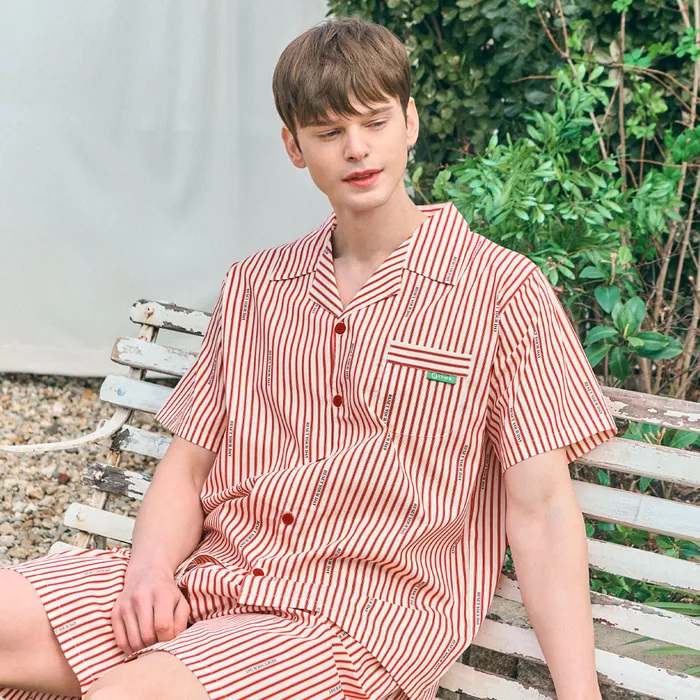 [uni] 레터링 면 반팔 잠옷 상하세트 - 감도 깊은 취향 셀렉트샵 29CM