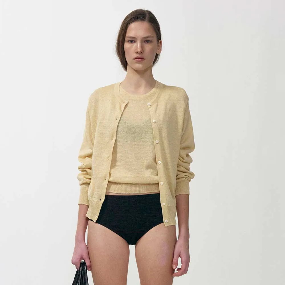 Rola linen cardigan (Yellow) - 감도 깊은 취향 셀렉트샵 29CM