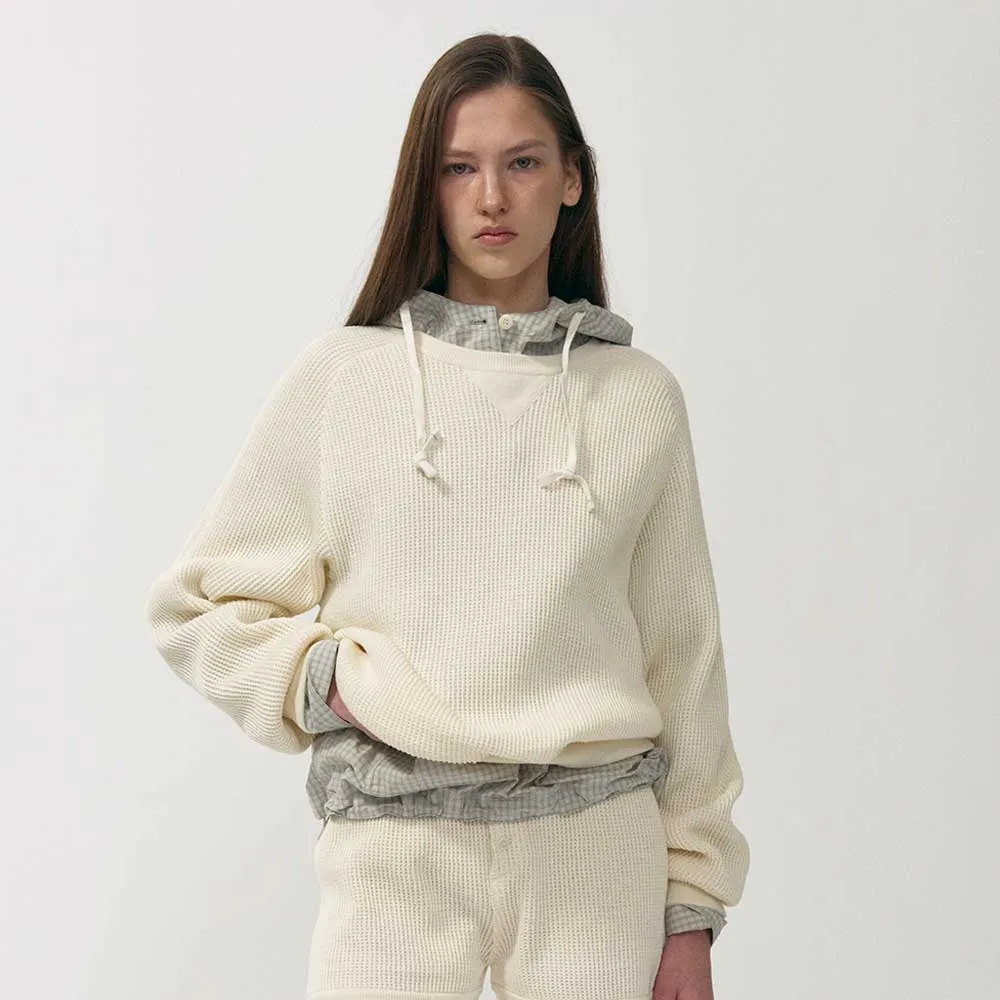 Waffle knit pullover (Ivory) - 감도 깊은 취향 셀렉트샵 29CM