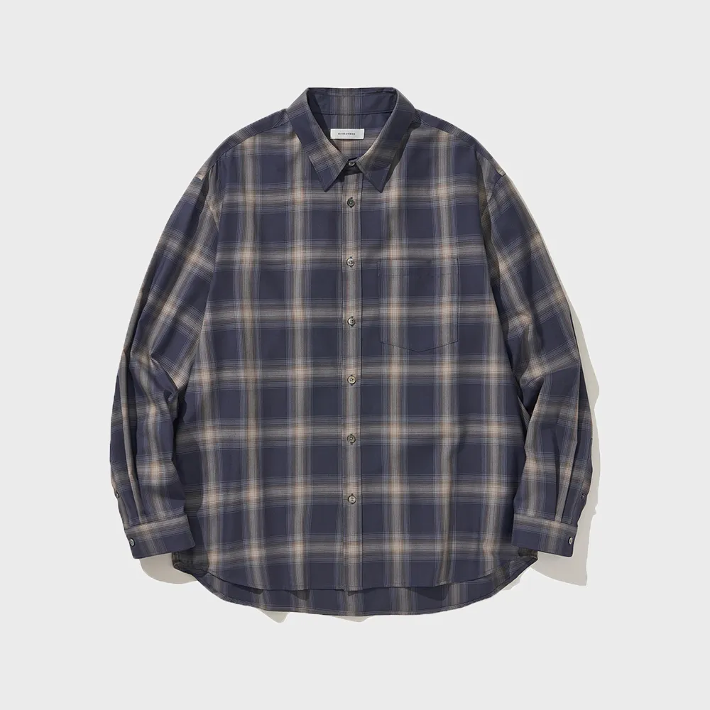 PLAID CHECK SHIRTS NAVY - 감도 깊은 취향 셀렉트샵 29CM