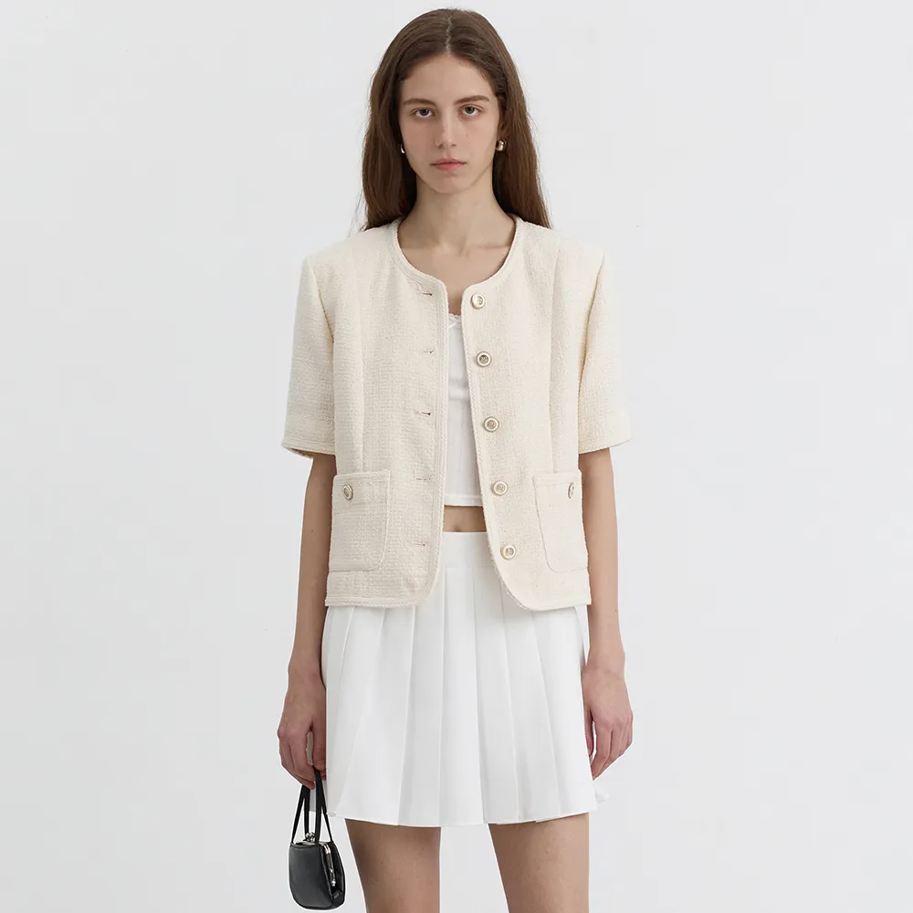 SUMMER TWEED JACKET IVORY_UDJA5B223CR - 감도 깊은 취향 셀렉트샵 29CM