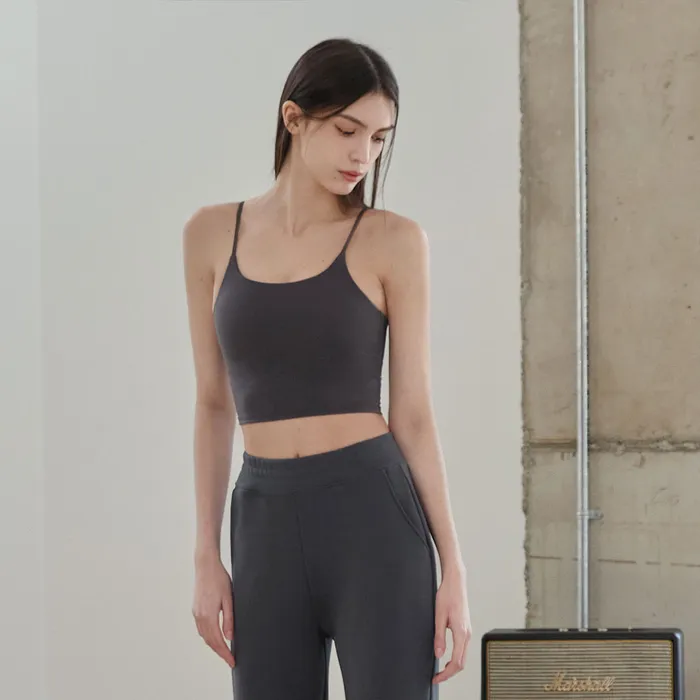 여성 요가복 DEVI-TS0011-머드그레이 도로시 크롭탑 - 감도 깊은 취향 셀렉트샵 29CM