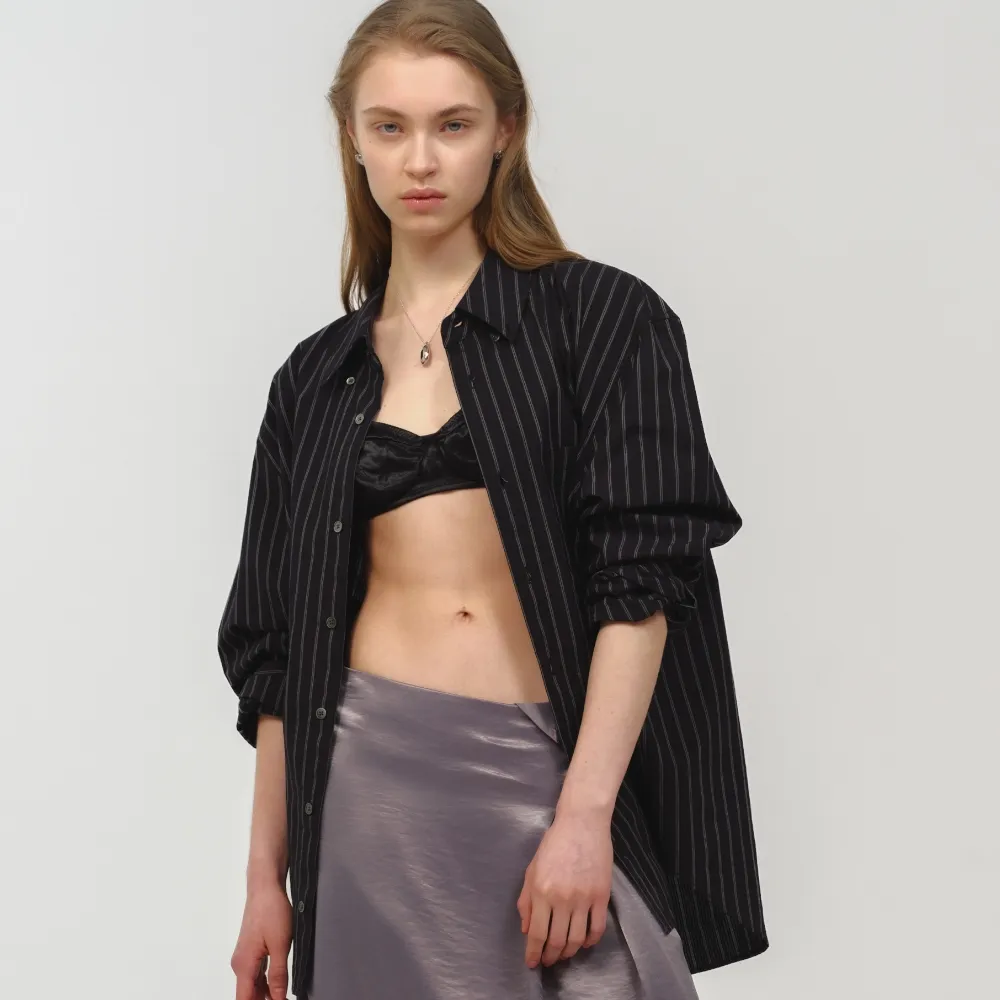 UNISEX, Quiet Stripe Shirt / Black - 감도 깊은 취향 셀렉트샵 29CM