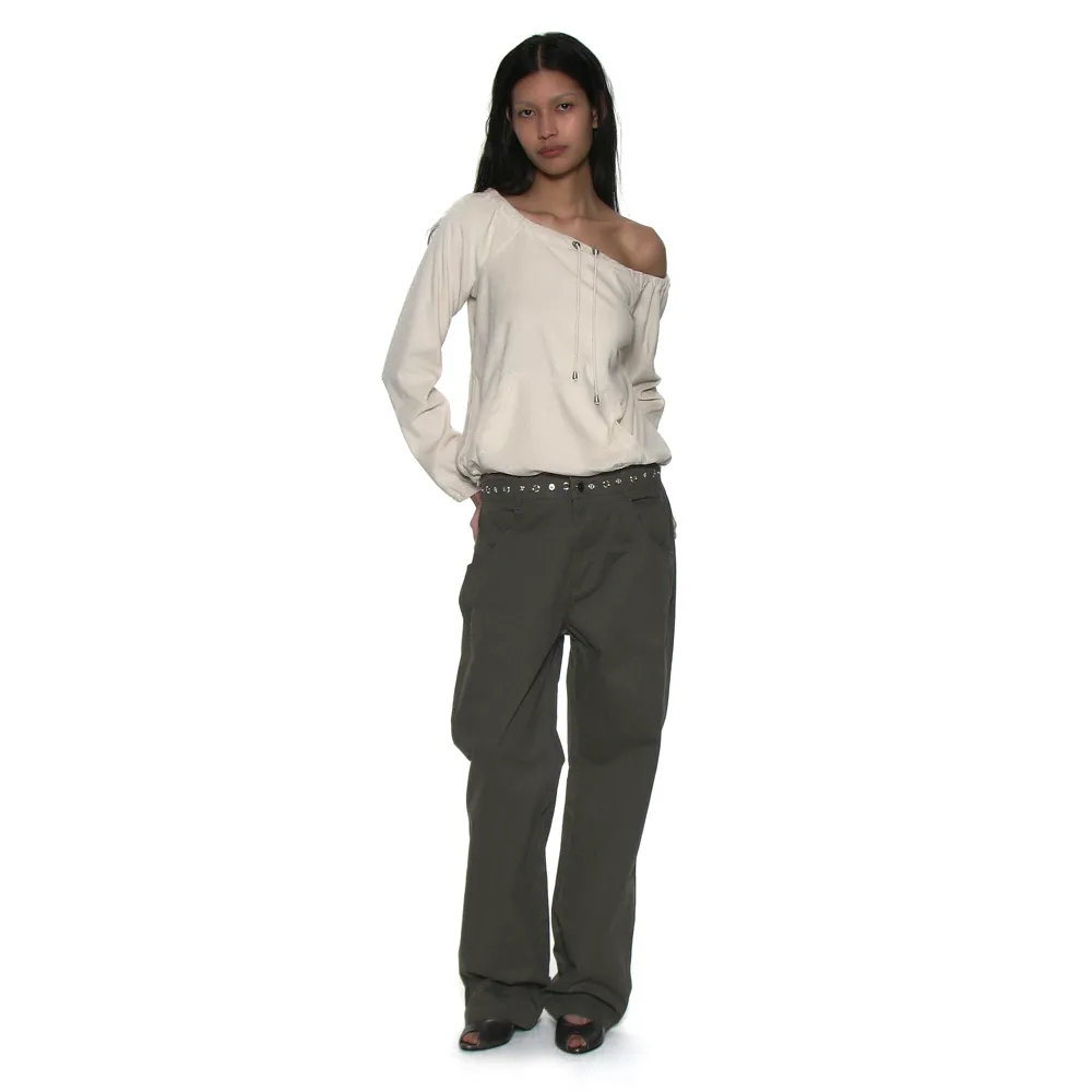 2WAY METAL POINTED DOUBLE WAIST PANTS_DARK BROWN - 감도 깊은 취향 셀렉트샵 29CM