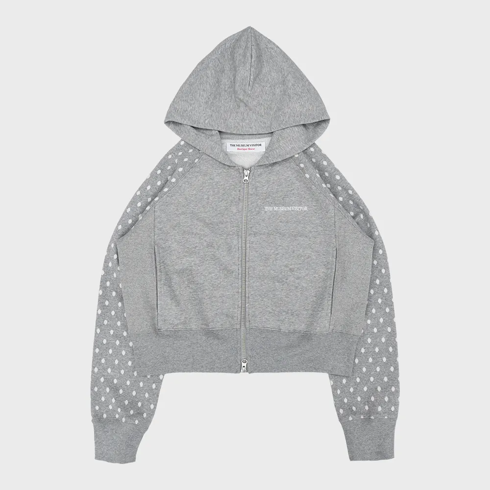 DOT RAGLAN ZIPUP HOODIE (LIGHT GREY) - 감도 깊은 취향 셀렉트샵 29CM