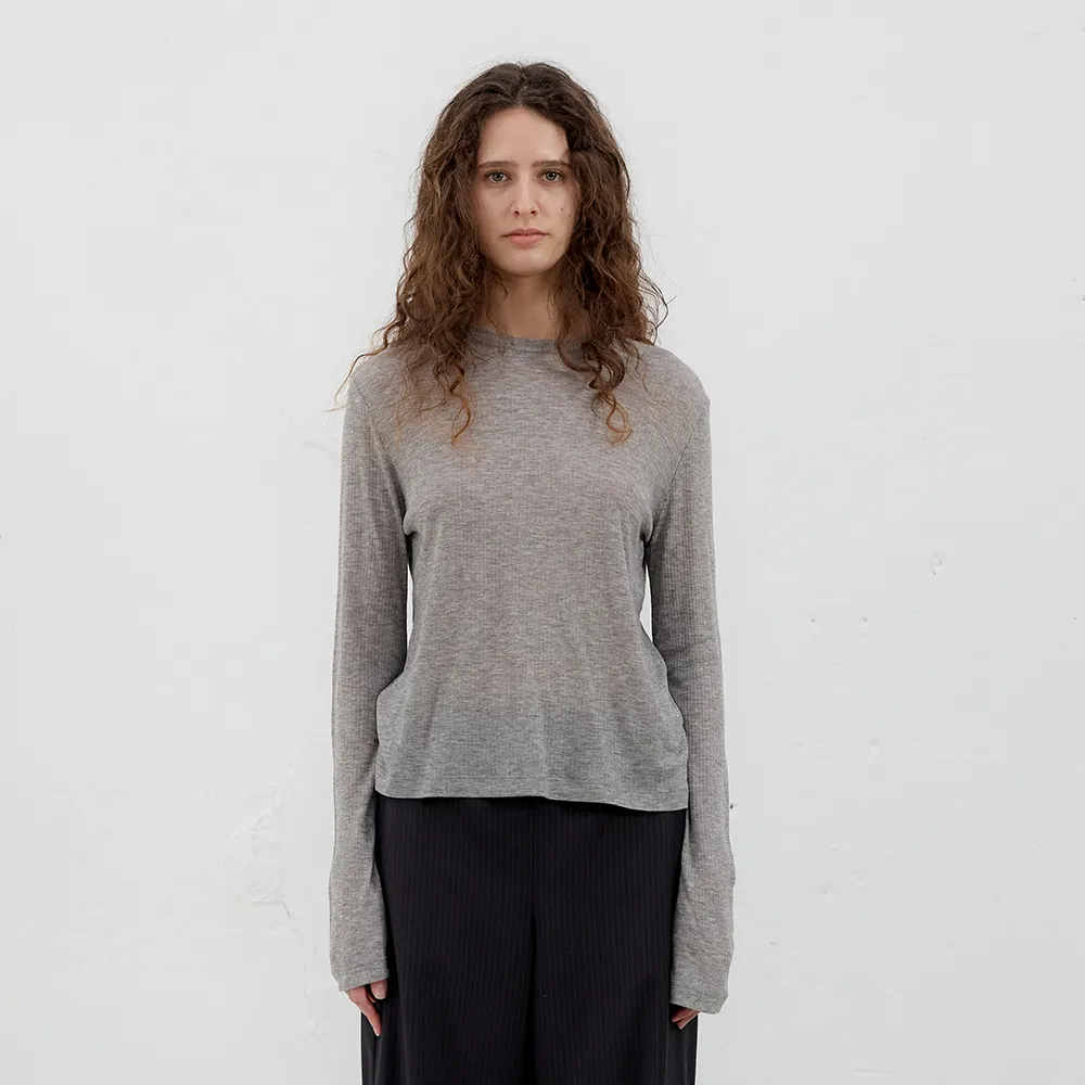 BASIC TENCEL LONG SLEEVE T-SHIRT, GRAY - 감도 깊은 취향 셀렉트샵 29CM