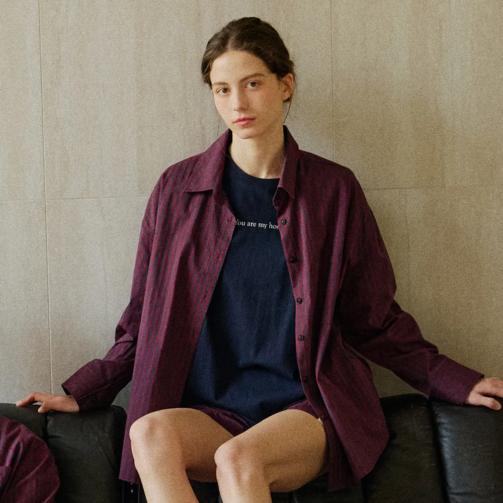 STRIPE PAJAMA SET_wine red (woman) - 감도 깊은 취향 셀렉트샵 29CM