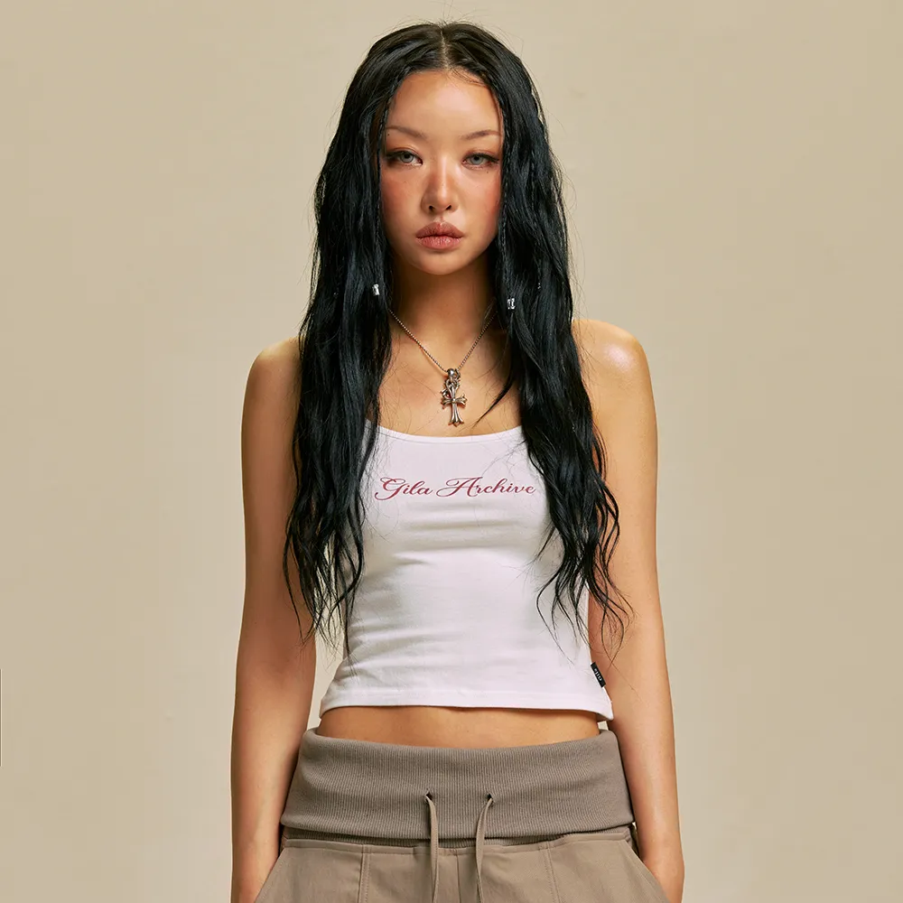 SCRIPT LOGO SLEEVELESS_WH - 감도 깊은 취향 셀렉트샵 29CM