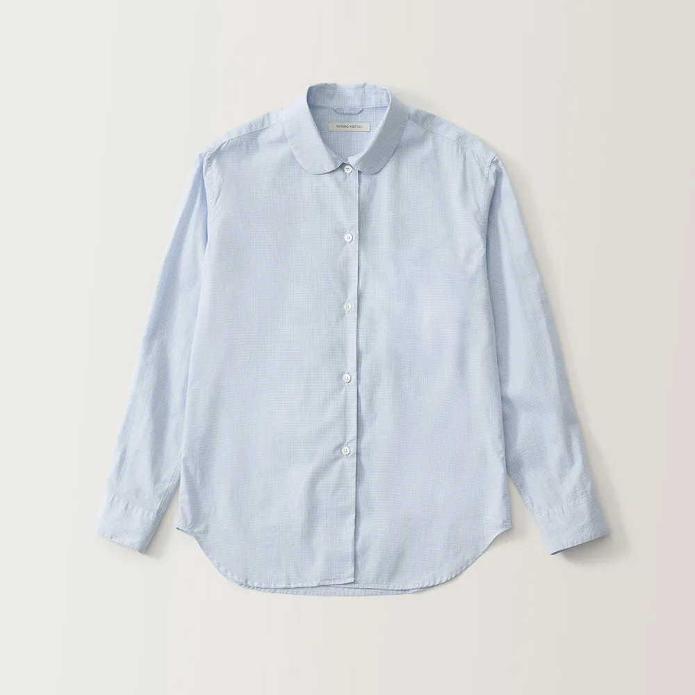Round collor shirt (Water blue) - 감도 깊은 취향 셀렉트샵 29CM