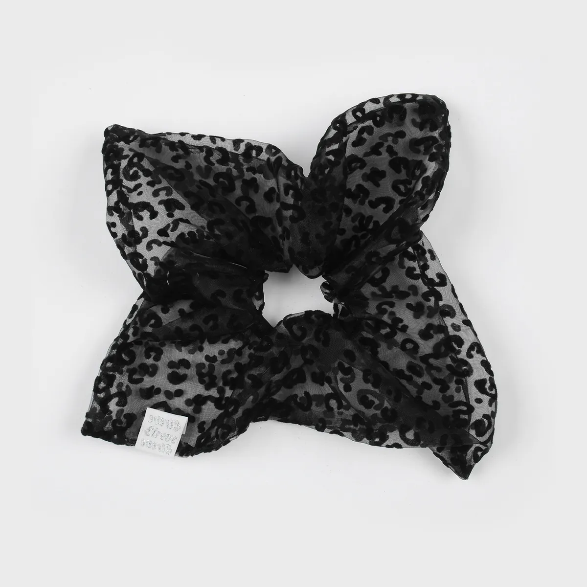 LEOPARD ORGANZA SQUARE SCRUNCHIE (BLACK) - 감도 깊은 취향 셀렉트샵 29CM