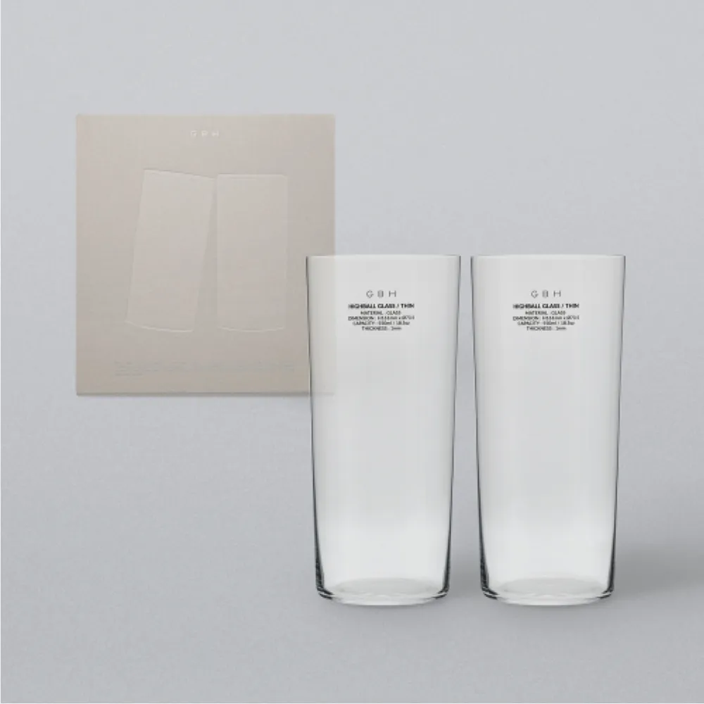GBH HOME HIGHBALL GLASS THIN x 2EA SET - 감도 깊은 취향 셀렉트샵 29CM