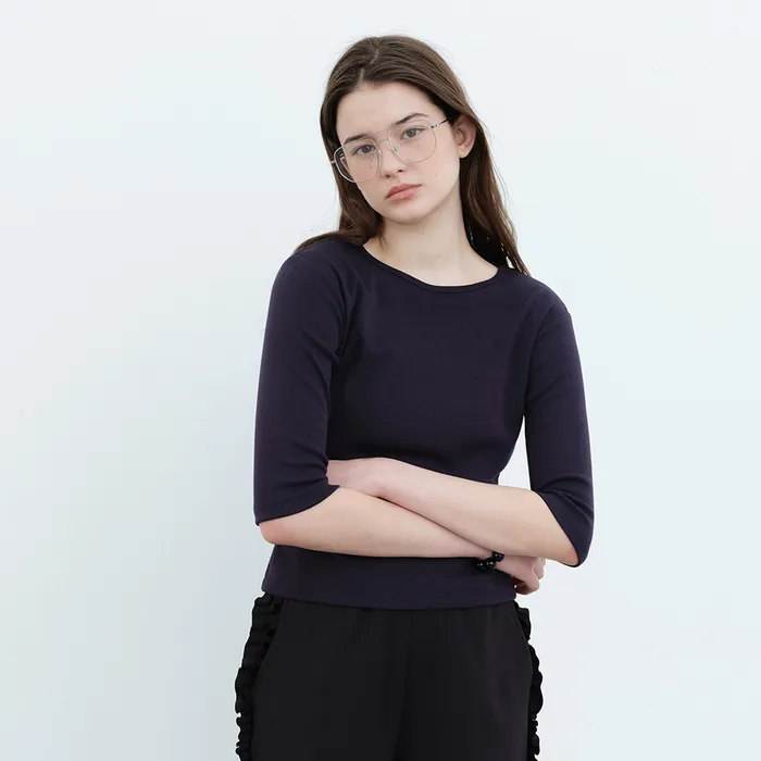 Simple Harf T-Shirt-Navy - 감도 깊은 취향 셀렉트샵 29CM