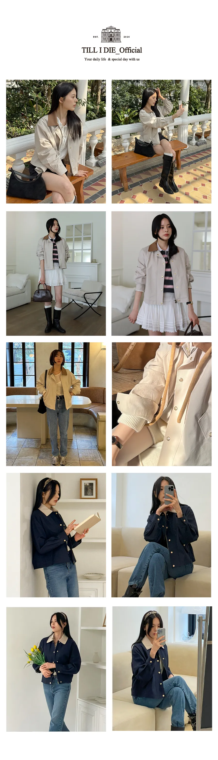 Danna coloring collar gold button jumper_Sand Beige - 감도 깊은 취향 셀렉트샵 29CM