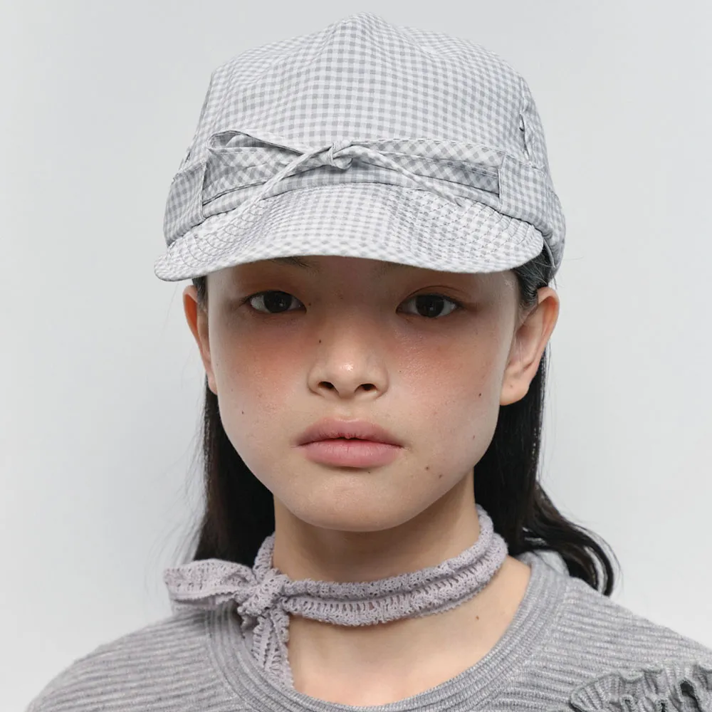 Checkered Ribbon Cap [Gray] - 감도 깊은 취향 셀렉트샵 29CM