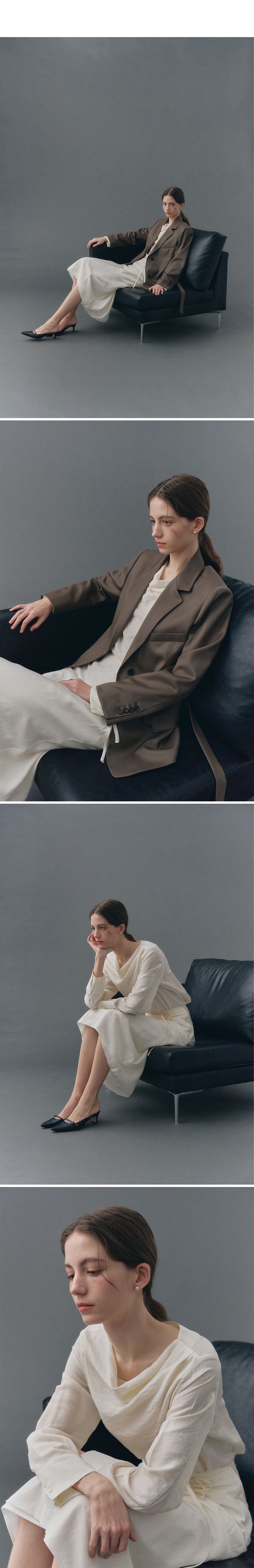 [지우PICK][3차]Luna Drape Blouse (Cream) - 감도 깊은 취향 셀렉트샵 29CM