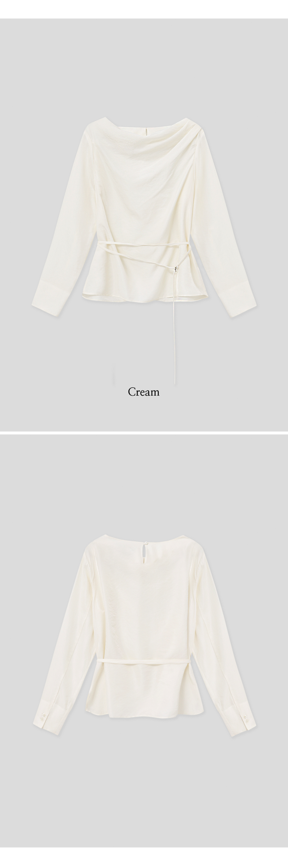 [3차]Luna Drape Blouse (Cream) - 감도 깊은 취향 셀렉트샵 29CM
