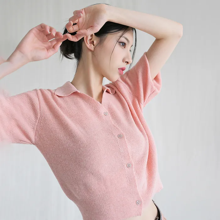 Anna Linen Like Collar Short-Sleeve Knit_5Colors - 감도 깊은 취향 셀렉트샵 29CM