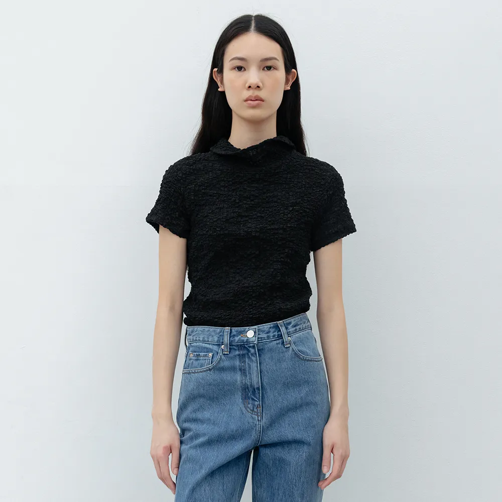 [3차 리오더] Crinkle Back-Open Turtleneck Top_Black - 감도 깊은 취향 셀렉트샵 29CM