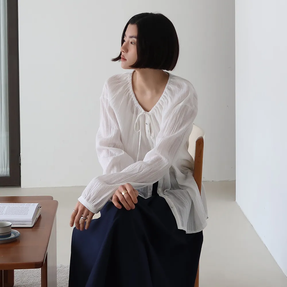 [주리 착용] Lilys string blouse_2colors - 감도 깊은 취향 셀렉트샵 29CM