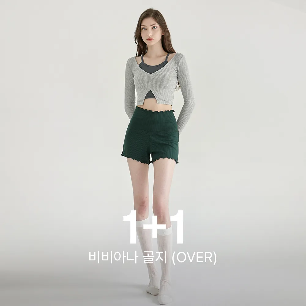 [1+1] 비비아나 골지 쇼츠 (Over) DEVI-B0061+DEVI-B0061 - 감도 깊은 취향 셀렉트샵 29CM
