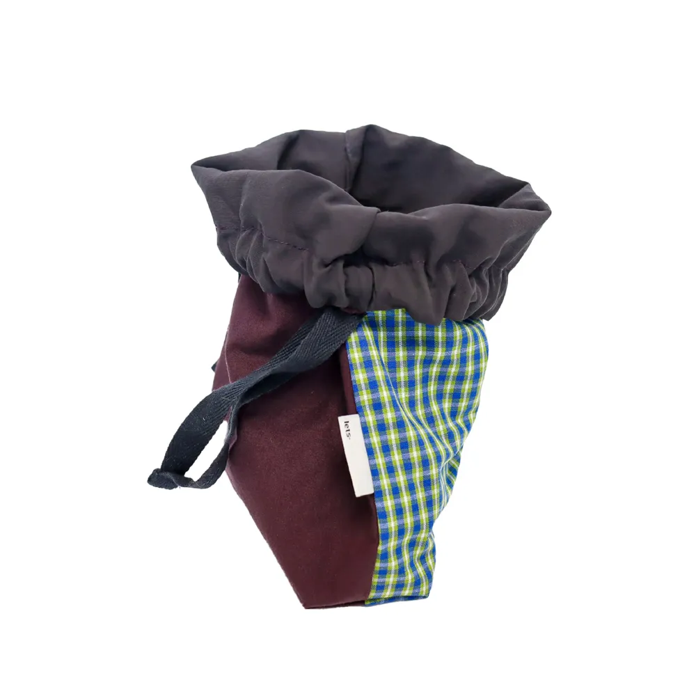 FLIP STRING POUCH - s [Blue Check] - 감도 깊은 취향 셀렉트샵 29CM