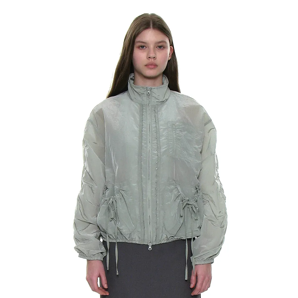 SHEER SHIRRING TRACK JACKET_DUSTY MINT - 감도 깊은 취향 셀렉트샵 29CM