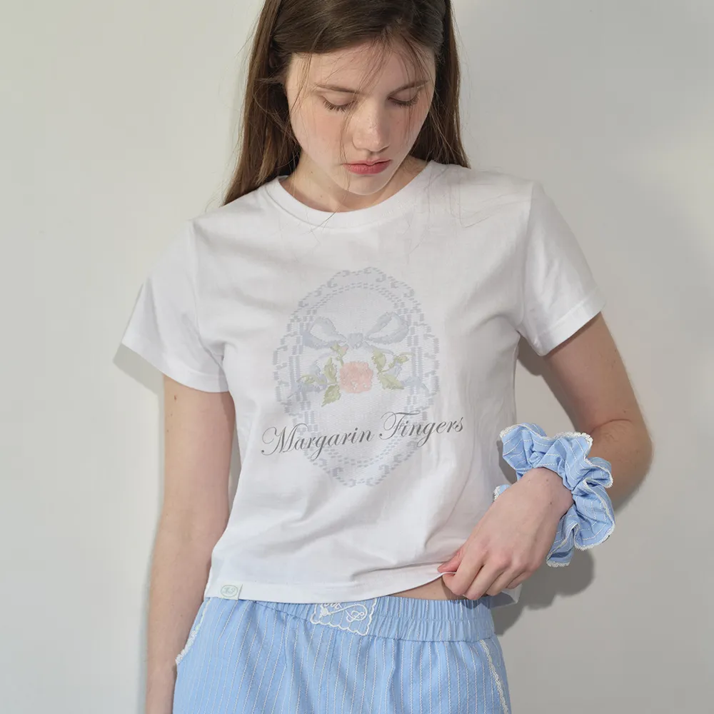 STRIPED LACE SCRUNCH (LIGHT BLUE) - 감도 깊은 취향 셀렉트샵 29CM