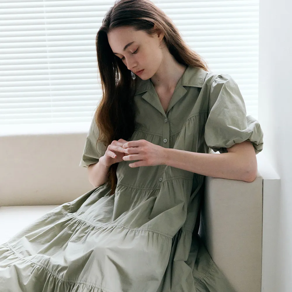 Open Collar Tired A-Line Dress VC2533OP403M_3color - 감도 깊은 취향 셀렉트샵 29CM