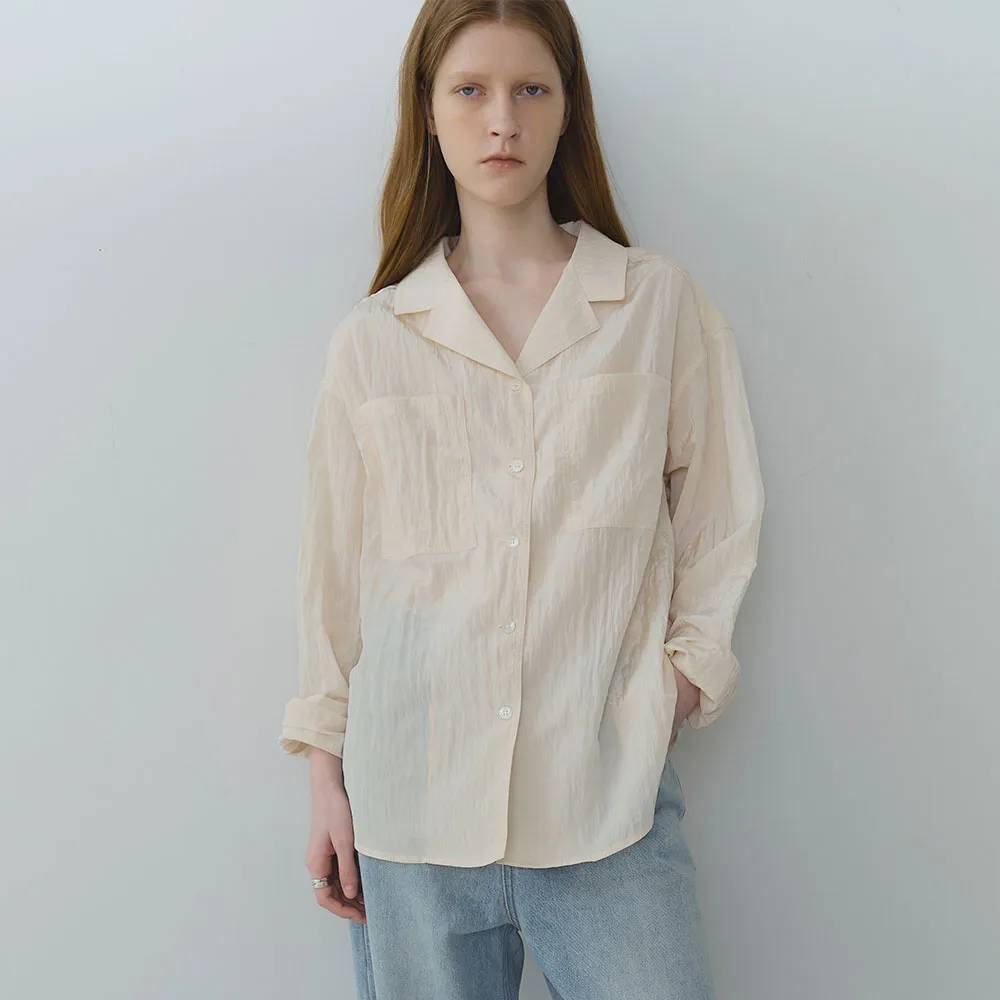 Silky wrinkle blouse (cream) - 감도 깊은 취향 셀렉트샵 29CM